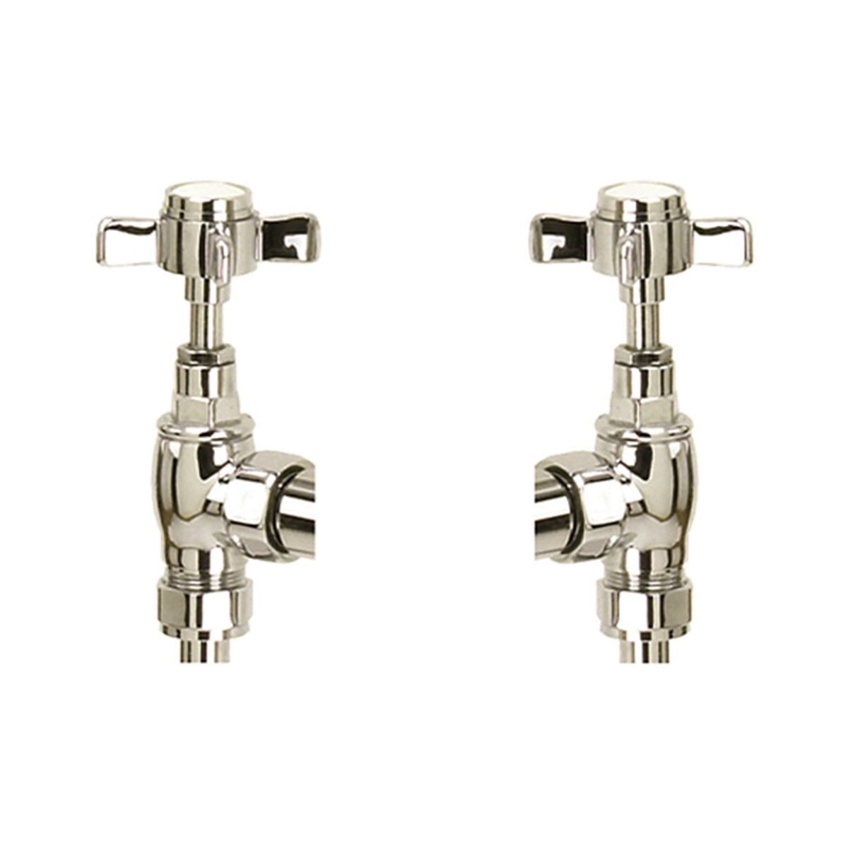 Cross-Head Manual Radiator Valves - Nickel - Valve - Thomas Crapper ...